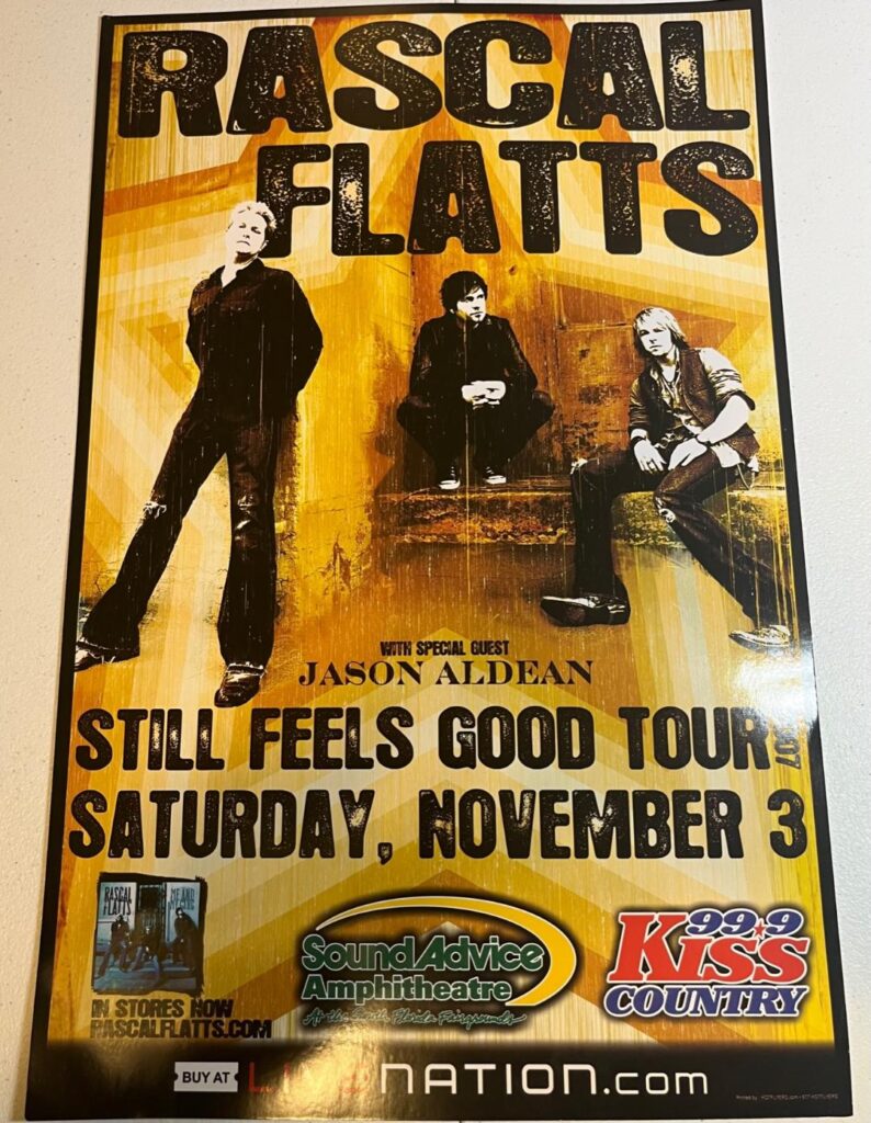 Rascal Flatts & Jason Aldean 2007 Concert Poster | South Florida ...