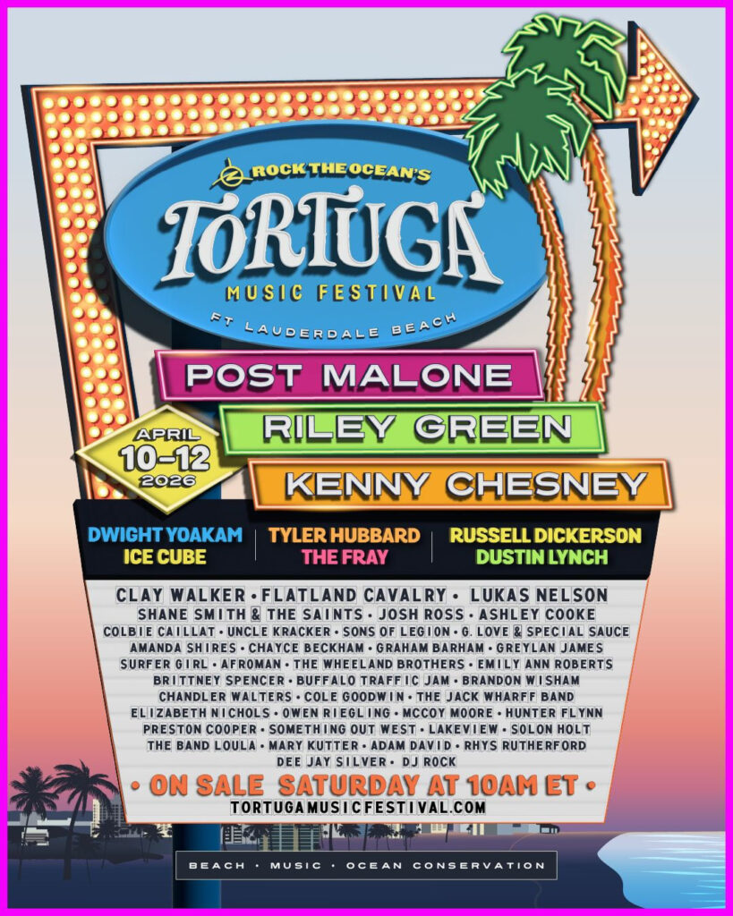 Lineup Announced for 2026 Tortuga Music Festival | South Florida ...